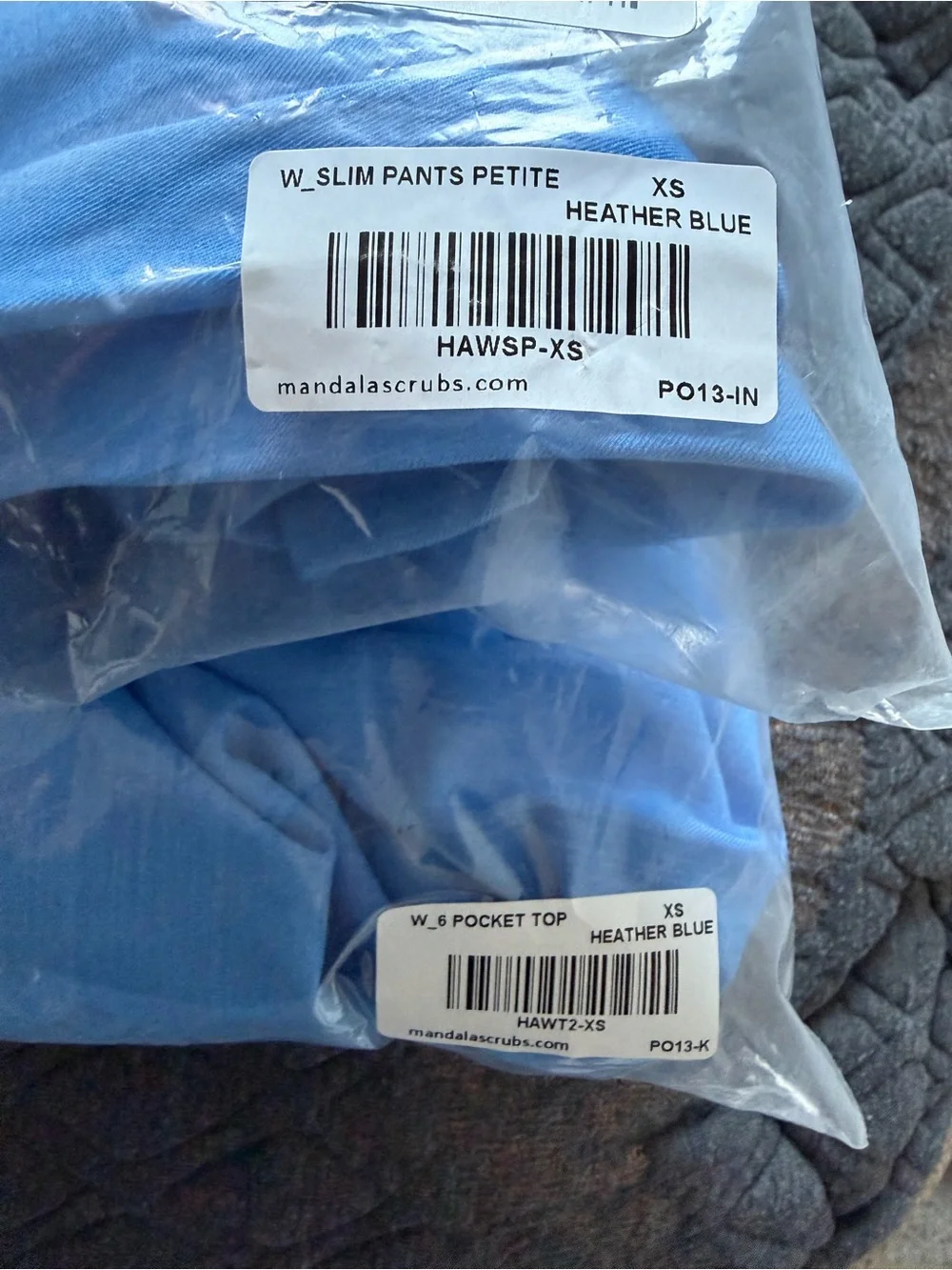 Mandala | Tops | Mandala Scrubs Set In Heather Blue Nwt | Poshmark